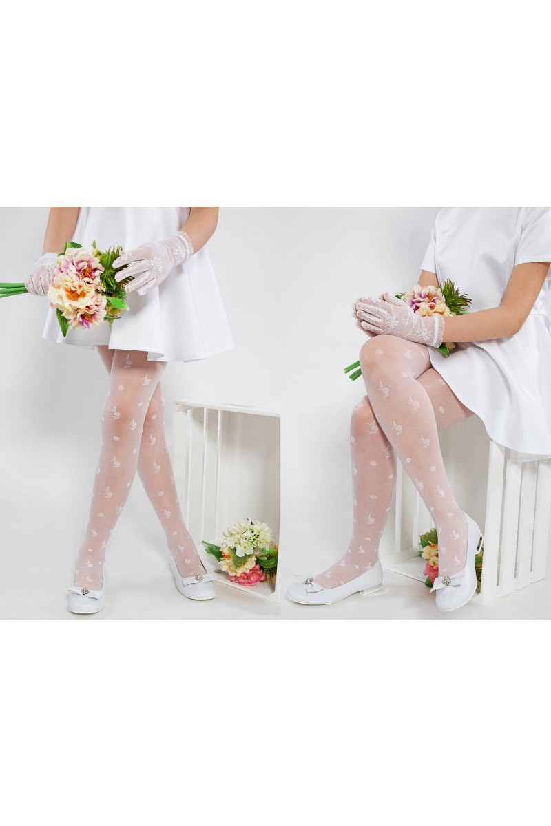 Elegant communion tights - Patricia motif 4 - Communion tights ...