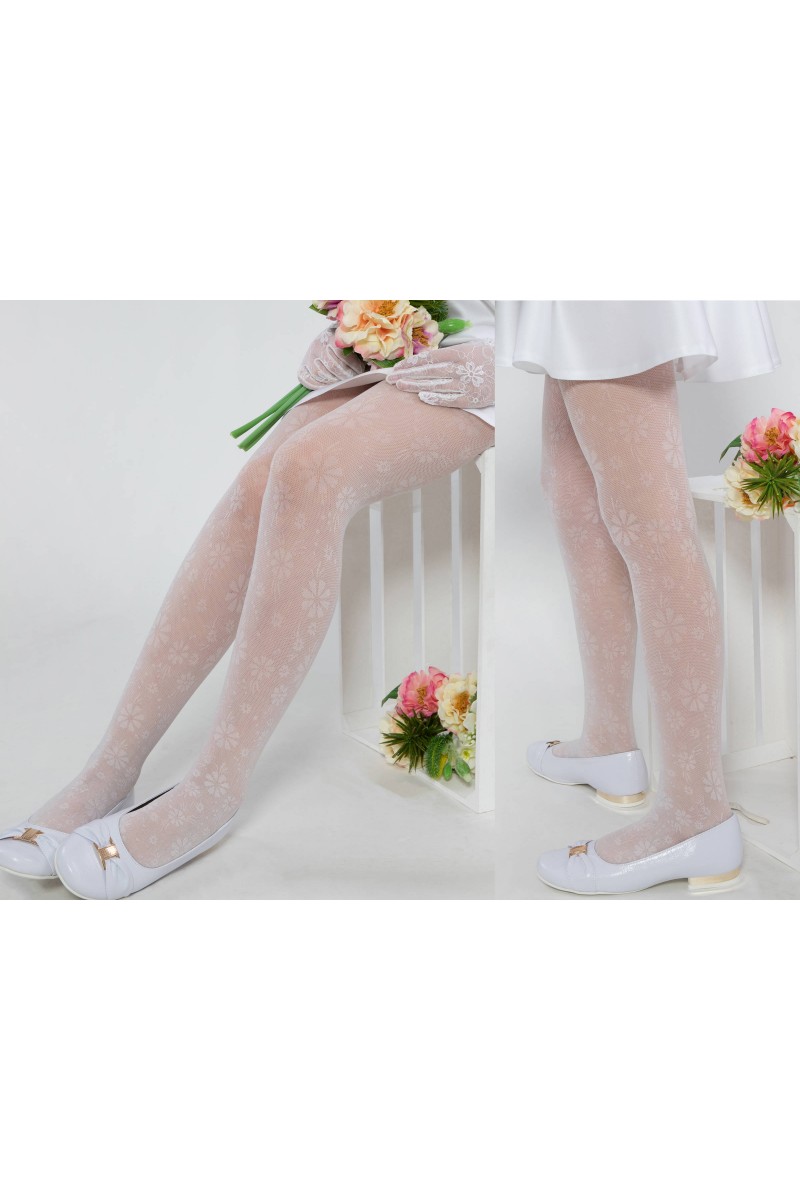 Elegant communion tights - Jacquard - Communion tights ...