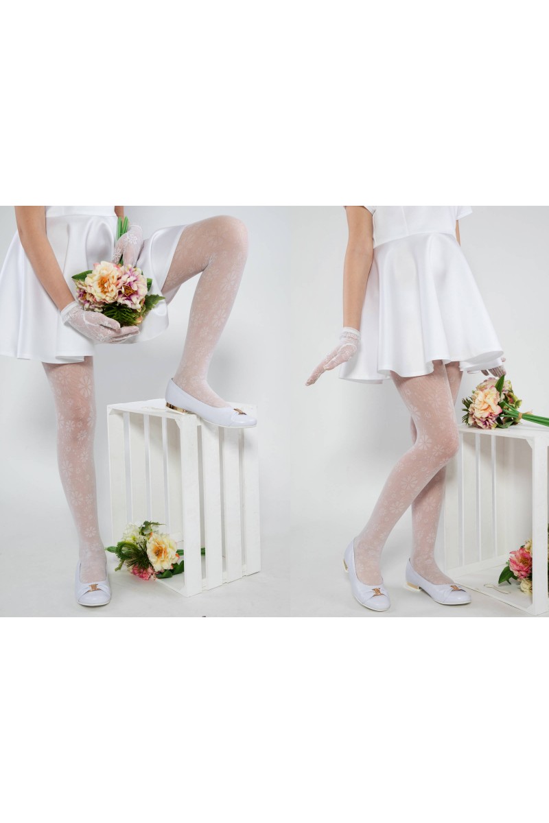 Elegant communion tights - Jacquard - Communion tights ...